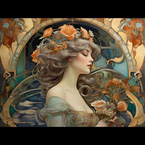 Efecto Fotográfico Art Nouveau Y Ilustración Fotográfica De La Imagen