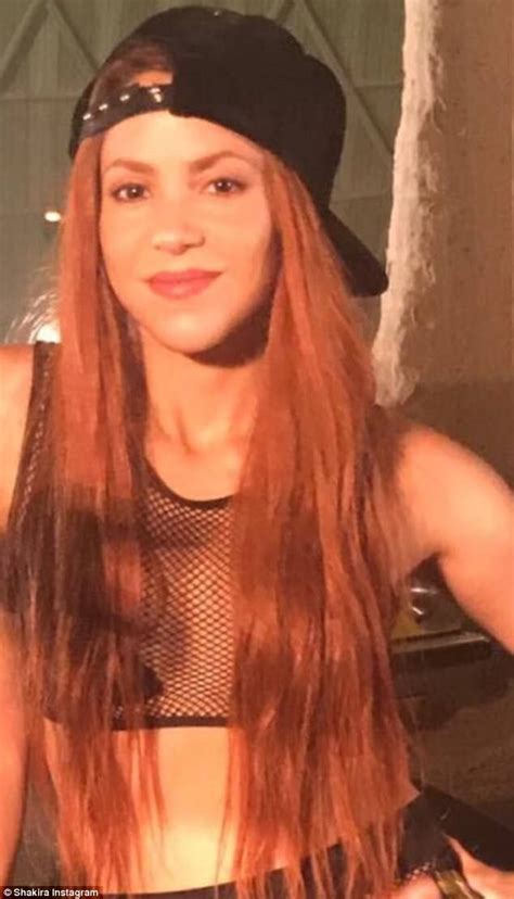 Seeing Red Shakira Took To Social Media To Share Her New Red Hair While From The Set Of Her