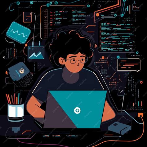 Programmer Working On Laptop Programmer Coding Code On Computer