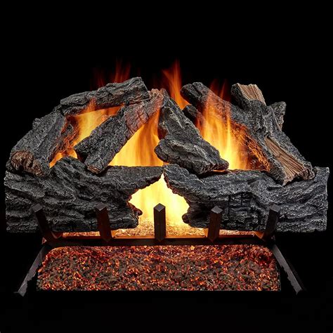 Hearthsense Vented Gas Log Set With Remote Control Kit 24 In 55000