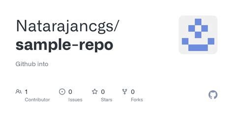 Github Natarajancgssample Repo Github Into