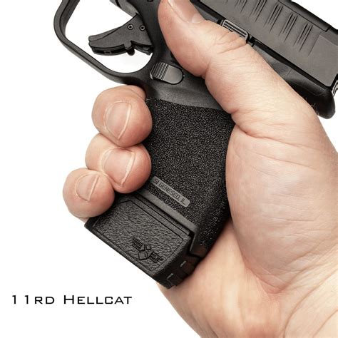 Xtech Grip Extension For Hellcat 9mm 0 For 11rd Springfield Mag