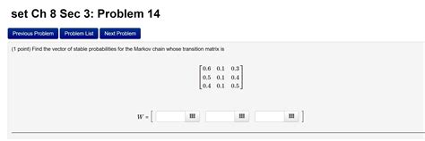Solved Set Ch 8 Sec 3 Problem 14 Previous Problem Problem Chegg Com