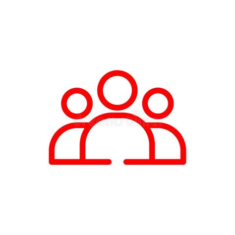 Eps10 Squad Vector Line Art Icon Isolated On White Background Stock