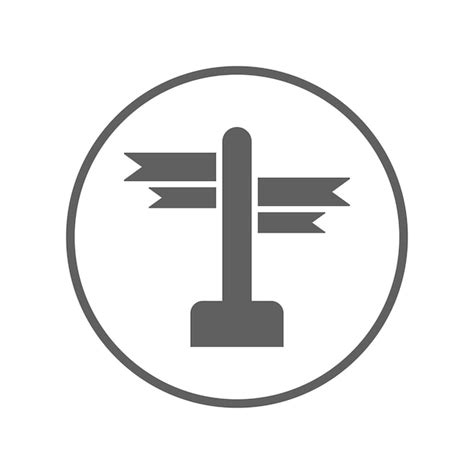 Premium Vector Navigation Traffic Direction Sign Gray Icon