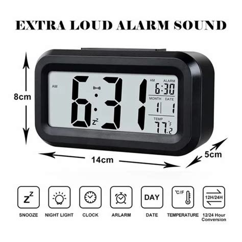 Rectangular Black Digital Led Alarm Clock Size W X H Centimeters At Rs Piece In Mumbai