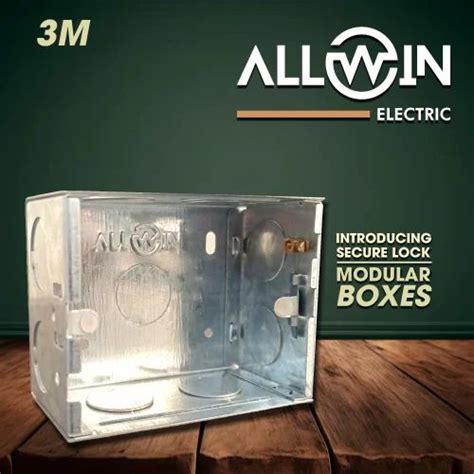 Galvanized Iron Rectangular Gi Modular Box 3 Module Allwin Electric For Switches At ₹ 24