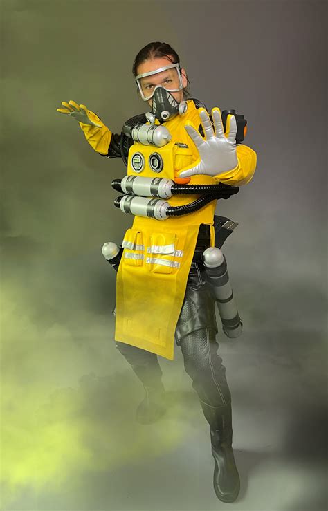 Caustic Costume Commissions Game Apex Full Caustic Cosplay Two Moons