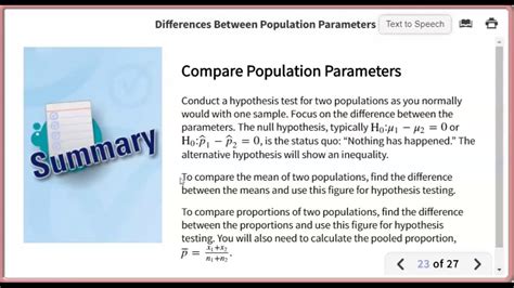 Understanding Population Parameters A Guide To Hypothesis Testing