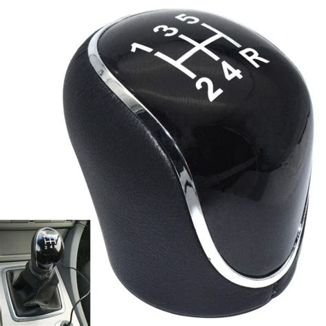 5 Speed Pu Leather Gear Shift Knob For Ford Focus Mondeo C Max Shifter Lever Pen Wish