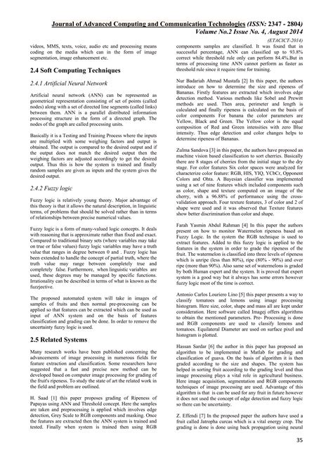 a survey of computer vision and soft computing techniques for ripeness
