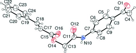 The V Shape Molecular Structure Of Compound II Showing The Download Scientific Diagram