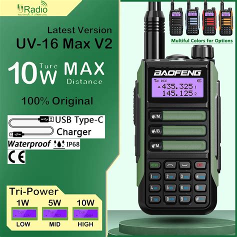 Baofeng-UV-16-Plus-V2-Walkie-Talkie-10W-UV16-Max-Mate-Carregamento ...