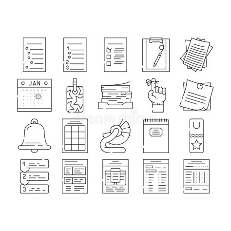 List Checklist Document Check Icons Set Vector Stock Vector - Illustration of mark, tick: 329590984