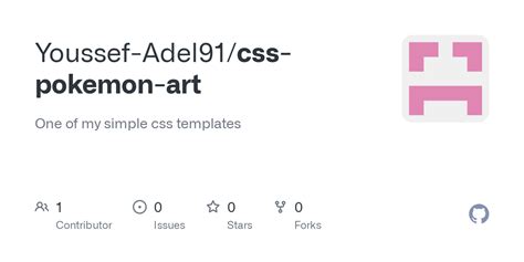 github youssef adel91 css pokemon art one of my simple css templates