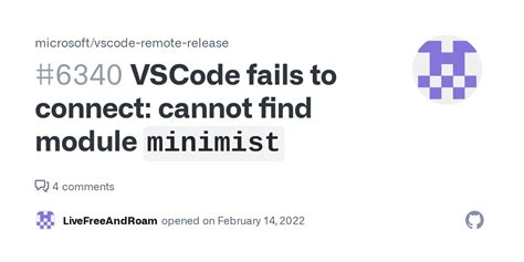 Vscode Fails To Connect Cannot Find Module `minimist` · Issue 6340