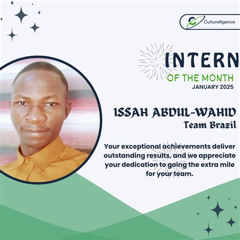 Issah Abdul Wahid On Linkedin Exciting News 🚀 Intern Of The Month