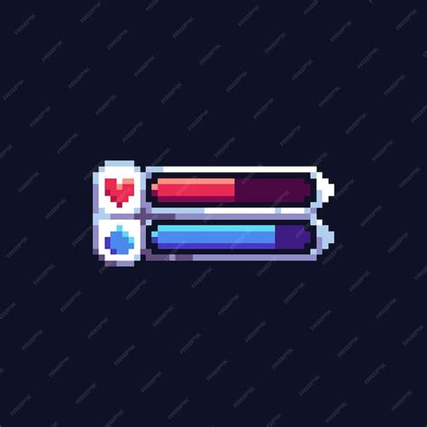 Premium Vector Pixel Art Health Bar For Game Asset