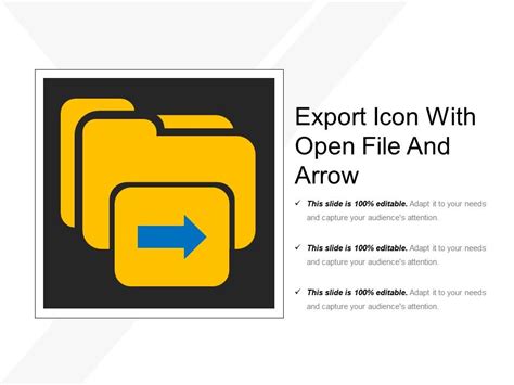Export Icon With Open File And Arrow PowerPoint Templates Download PPT Background Template
