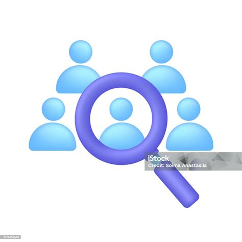 3d 검색 공석 그림입니다 직원 검색 아이콘입니다 공석 후보자 직업 조사 및 이력서 3차원 형태에 대한 스톡 벡터 아트 및 기타 이미지 3차원 형태 개념 객실 있음