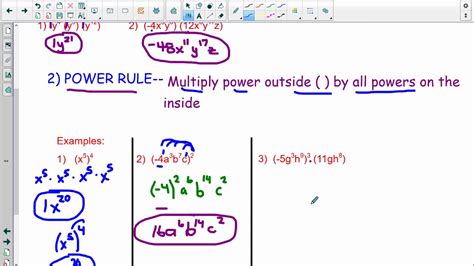 Ha2 Notes Monomial Rules Youtube