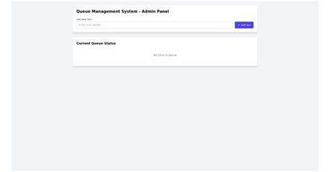 Queue Management System Free React Tailwind Component