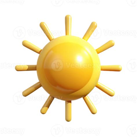 Intense Pristine Minimal Isometric Sun With Crisp Rays And A Yellow Color With Scalable Design