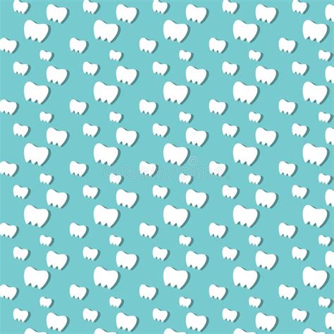 Seamless Tooth Pattern Background Dental Care Design Texture Stock