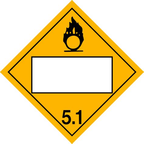 Class 51 Oxidizing Substances Custom Un Number Tdg Placard Sign