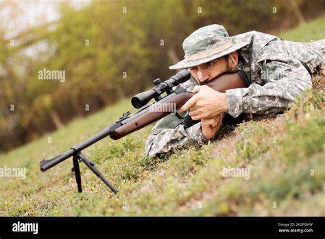 Aiming With Sniper Stock Photo Alamy