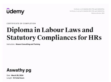 Aswathy Pg On Linkedin Exited To Share The Completion Of Diploma In Labour Laws And Statutory…