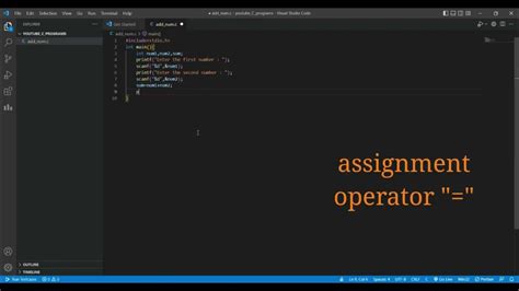 C Program To Add Two Number Hindi Youtube