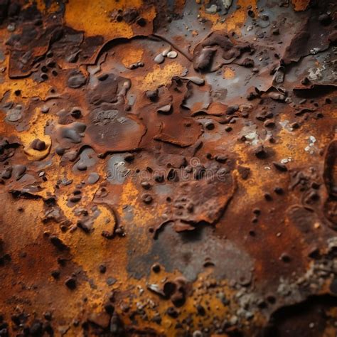 Ai Generated Background With Detailed Rust And Corrosion Textures Stock Image Image Of