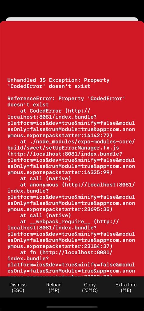 simple starter example of `re pack` working with `expo` · issue 312