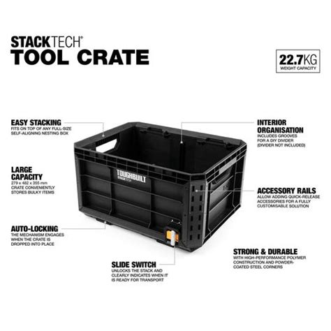 toughbuilt stacktech tool crate bunnings new zealand