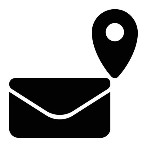 Email Address Mail Destination Glyph Solid Icon 55915237 Vector Art At