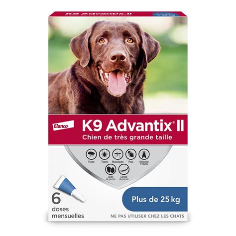 Topical Flea And Tick Protection For Dog 25 Kg 6 Pack K9 Advantix Ii