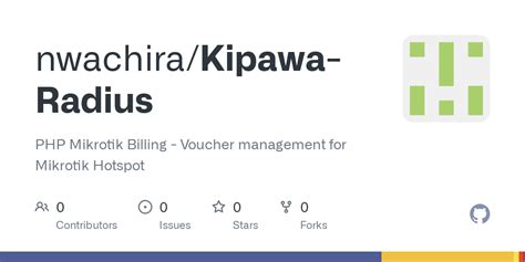 GitHub Nwachira Kipawa Radius PHP Mikrotik Billing Voucher Management For Mikrotik Hotspot