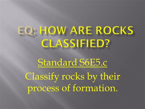 pdf standard s6e5 c classify rocks by their process of formation