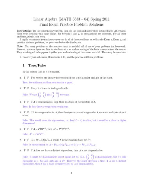 Practice 5 Pdf Eigenvalues And Eigenvectors Matrix Mathematics