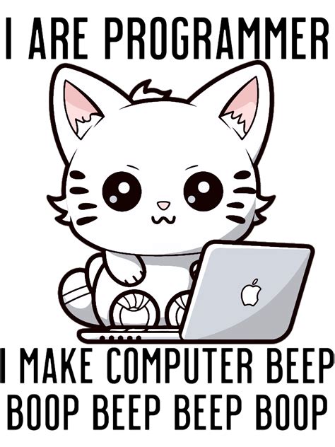 I Are Programmer Funny Kawaii Cat Programmer Inspire Uplift