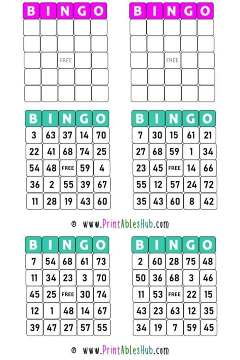 Free Printable Bingo Cards 1 75 [pdf Included] With Blank Template