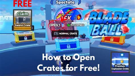 How To Open Crates In Blade Ball Fast And Easy Roblox Youtube