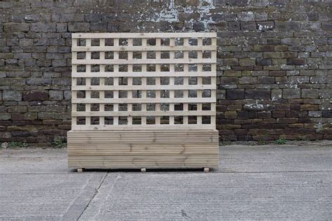 Height Rectangle Decking Durable Wooden Planter With 100cm Trellis Garden Wooden Planter Pot On