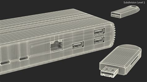 Usb C Docking Hub With Active Storage Devices 3d Model Turbosquid 2413210