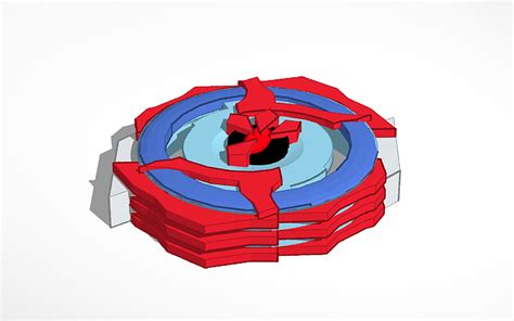 3d Design Beyblade Burst Beelzebub Layer Spin Arena Game Right Spin Tinkercad