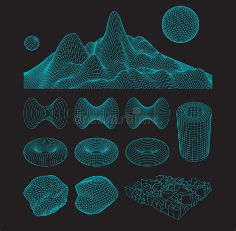 Sphere Grid 3d Wireframe Spheres Line Globe Outline Mesh Stock Vector Illustration Of Ball