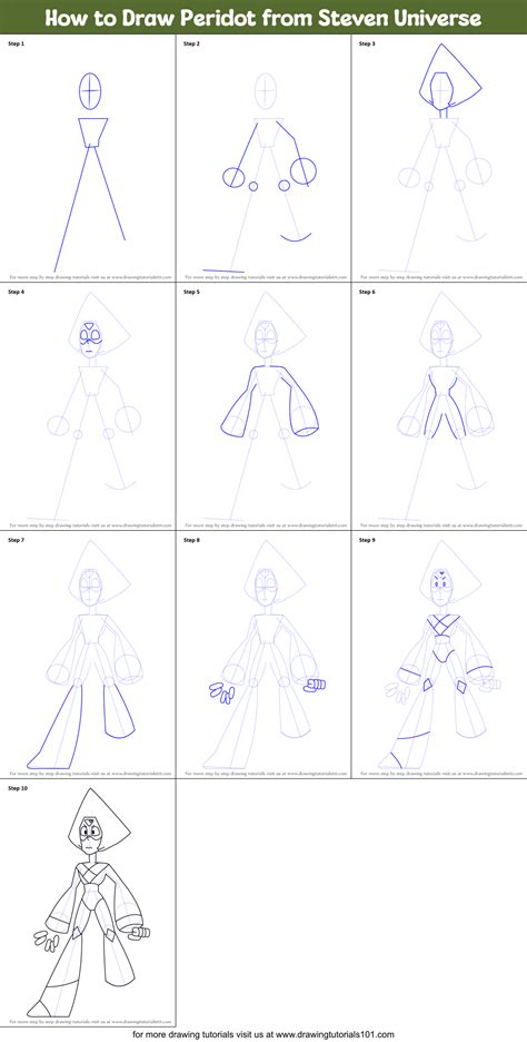 How To Draw Peridot From Steven Universe Steven Universe Step By Step
