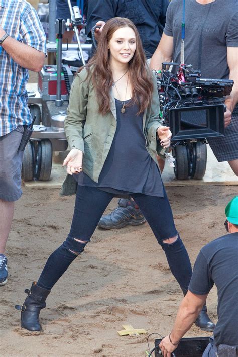 Elizabeth Olsen On The Set Of Captain America Civil War In Atlanta 05202015 Hawtcelebs