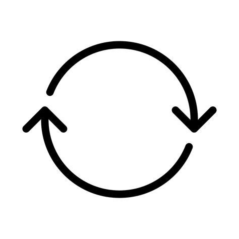 Refresh Reload Symbol Icon In Line Style Design Isolated On White